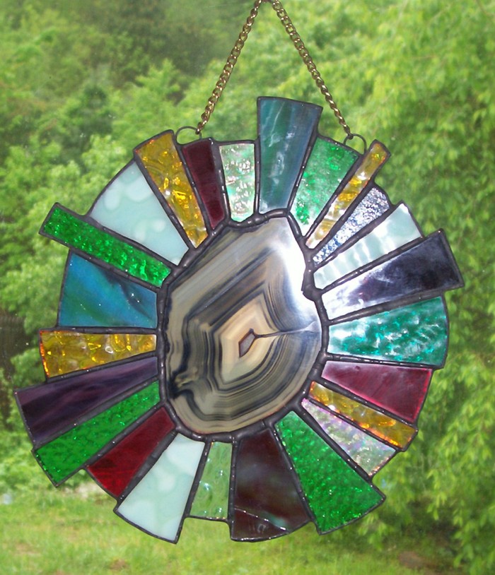 Agate Slabs in Stained Glass